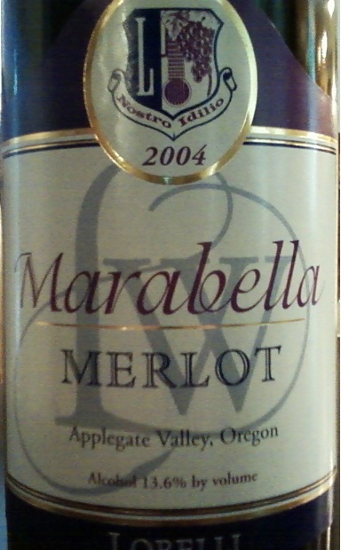 2004 Lorelli Merlot Marabella, USA, Oregon, Southern Oregon, Applegate ...