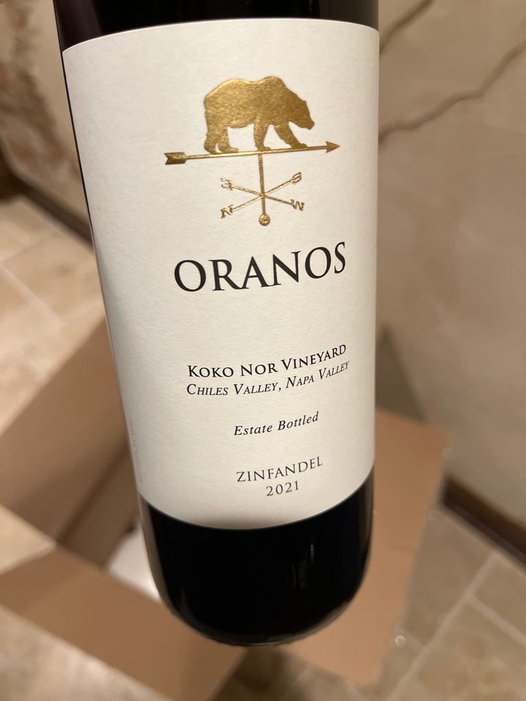 2021 Oranos Zinfandel Koko Nor, USA, California, Napa Valley, Chiles ...
