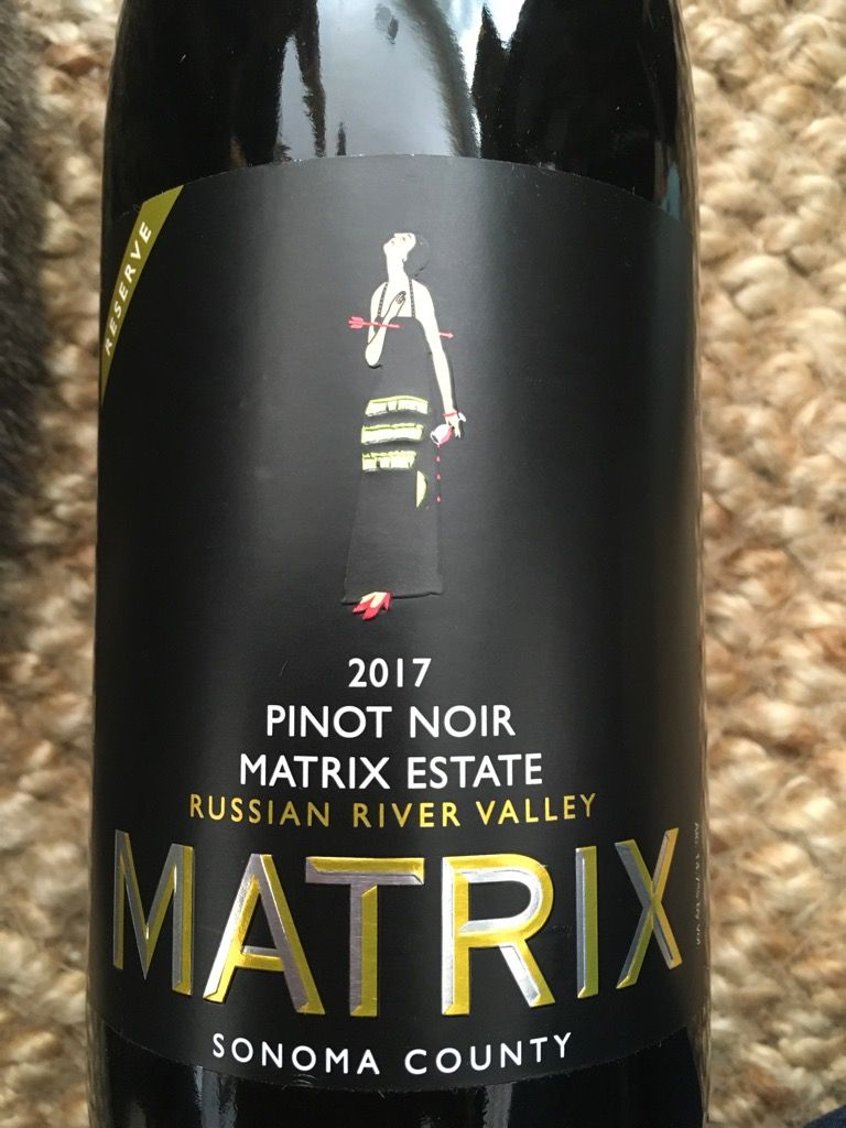 2017 Matrix Pinot Noir Estate Reserve Russian River Valley, USA ...