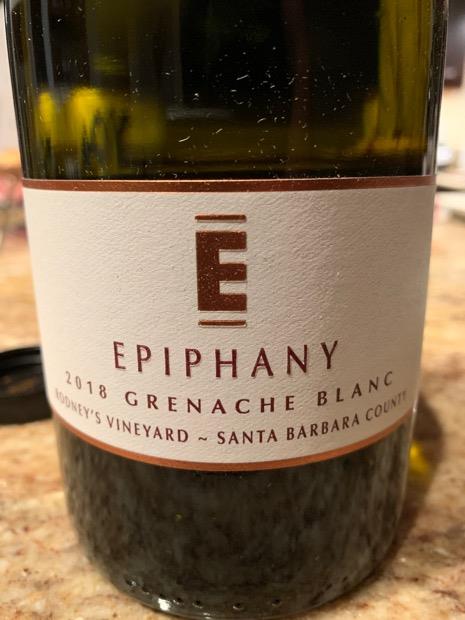2018 Epiphany Grenache Blanc Rodney's Vineyard, USA, California ...