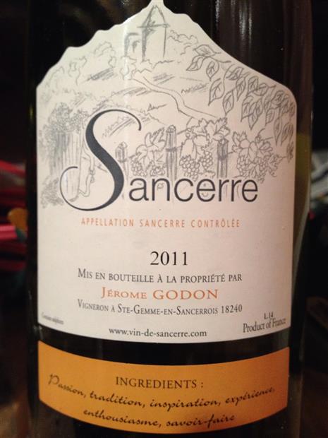 2017 Jérôme Godon Sancerre, France, Loire Valley, Upper Loire, Sancerre ...
