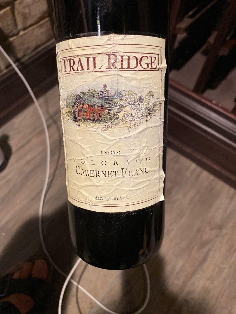 1998 Trail Ridge Cabernet Franc, USA, Colorado - CellarTracker