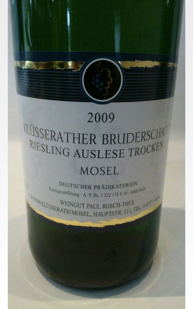 2009 Paul Rosch-Thul Klüsserather Bruderschaft Riesling Auslese trocken ...