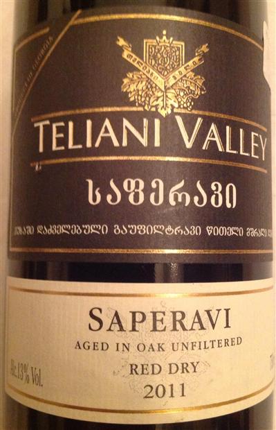 2011 Teliani Valley Saperavi, Georgia, Kakheti - CellarTracker