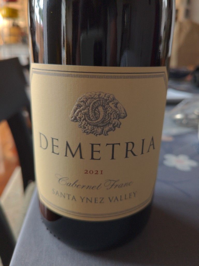 2021 Demetria Cabernet Franc, USA, California, Central Coast, Santa ...