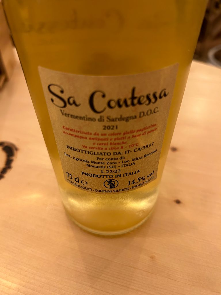 2021 Monte Zara Vermentino di Sardegna Sa Coutessa, Italy, Sardinia ...