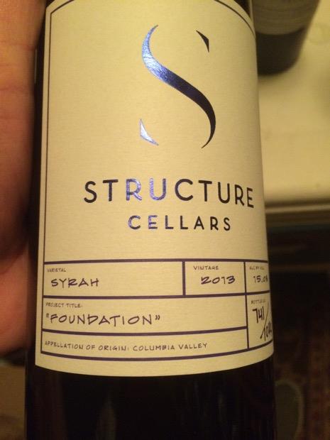 2013 Structure Cellars Syrah, USA, Washington, Columbia Valley, Horse ...
