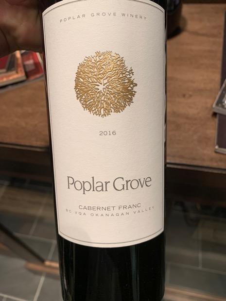 2016 Poplar Grove Winery Cabernet Franc, Canada, British Columbia ...