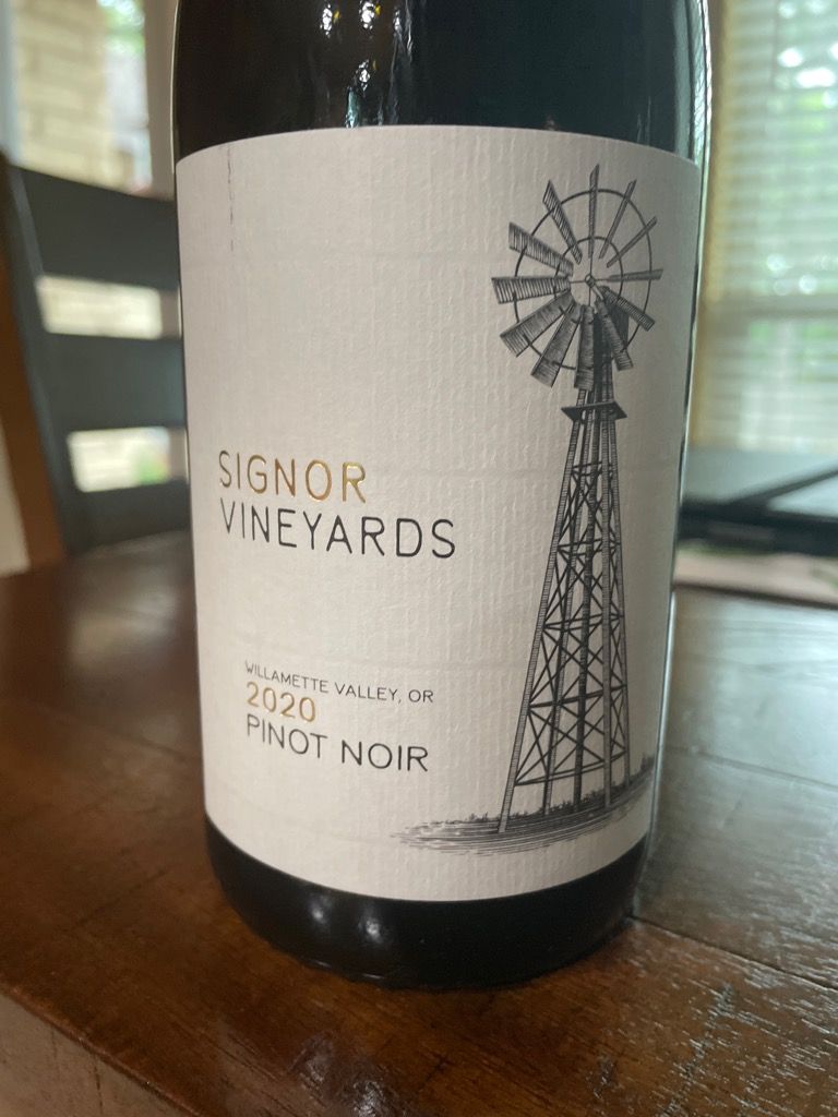 2020 Signor Vineyards Pinot Noir, USA, Oregon, Willamette Valley ...