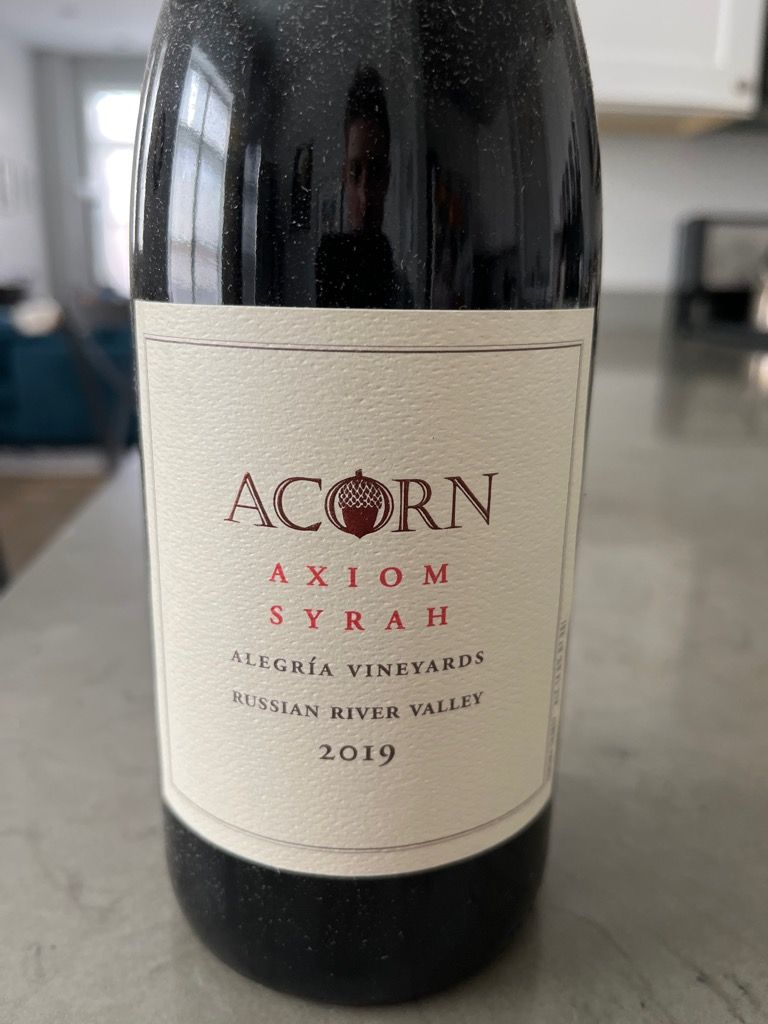 2019 Acorn Syrah Axiom Alegría Vineyards, USA, California, Sonoma ...