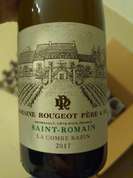 2017 Domaine Rougeot Saint-Romain Combe Bazin Blanc, France, Burgundy ...