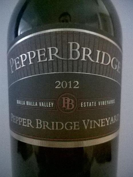 2012 Pepper Bridge Red Wine Pepper Bridge Vineyard, USA, Washington ...