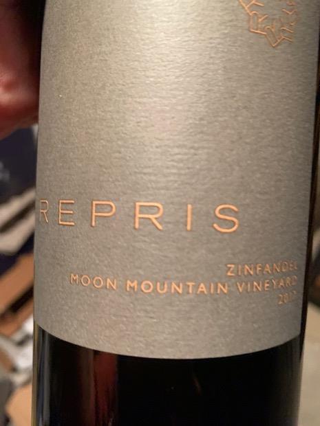 2017 Repris Zinfandel Moon Mountain Vineyard, USA, California, Sonoma ...