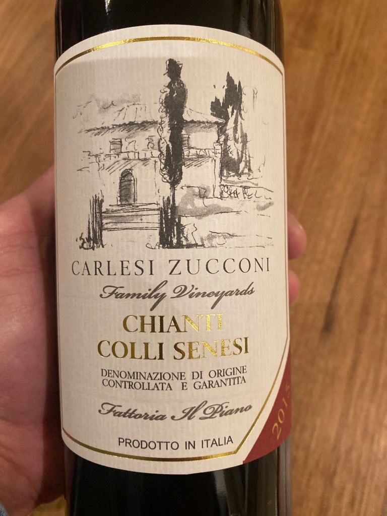 2015 Carlesi Zucconi Chianti Colli Senesi Fattoria Il Piano, Italy ...