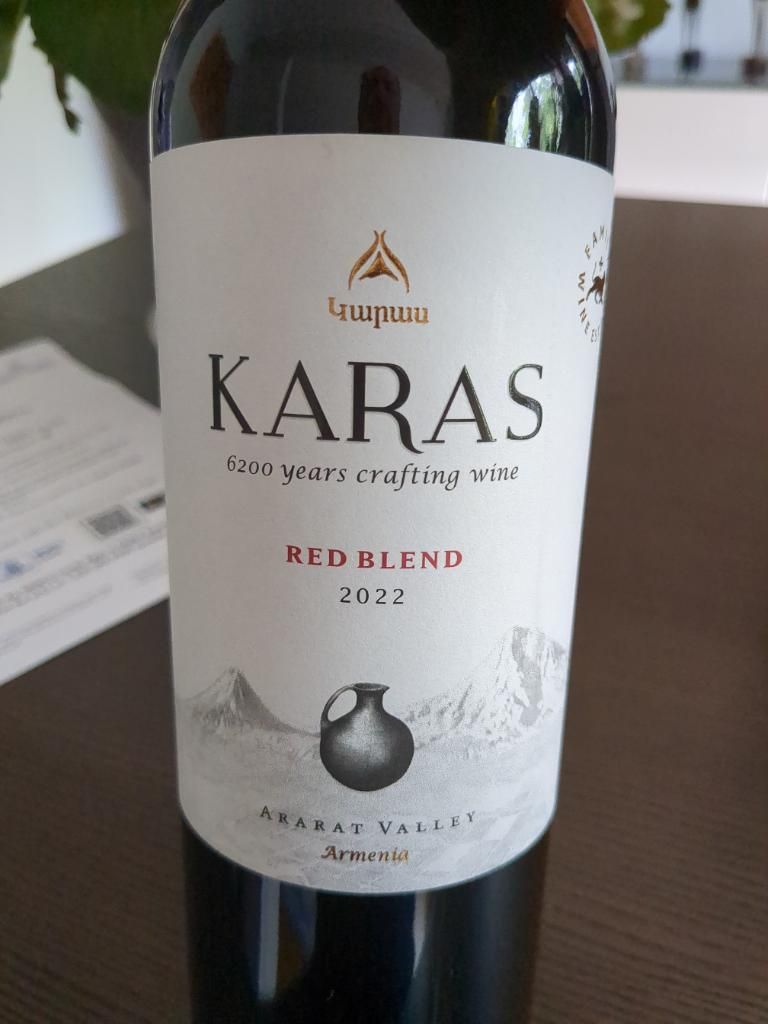 2022 Karas Reserve Blend Areni Sireni, Armenia, Ararat, Armavir ...