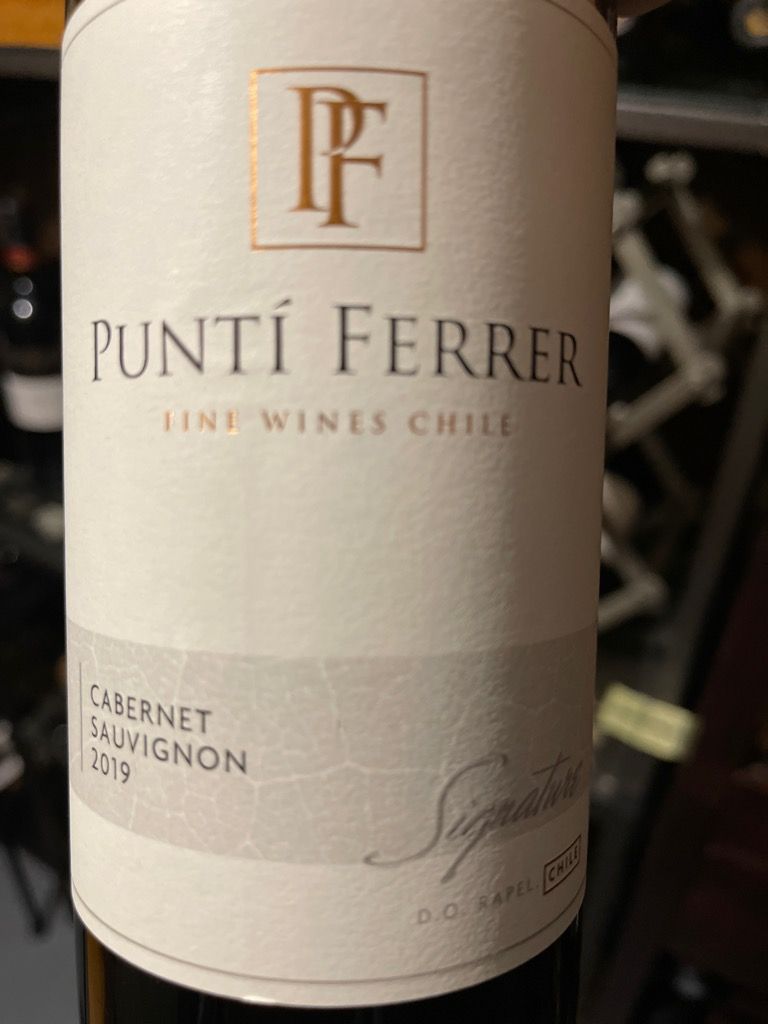 2019 Punti Ferrer Cabernet Sauvignon, Chile, Curico Valley - CellarTracker