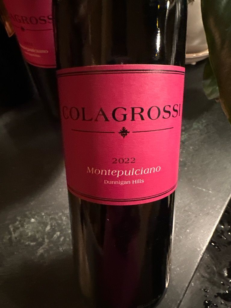 2023 Colagrossi Wines Montepulciano, USA, California, Central Valley ...