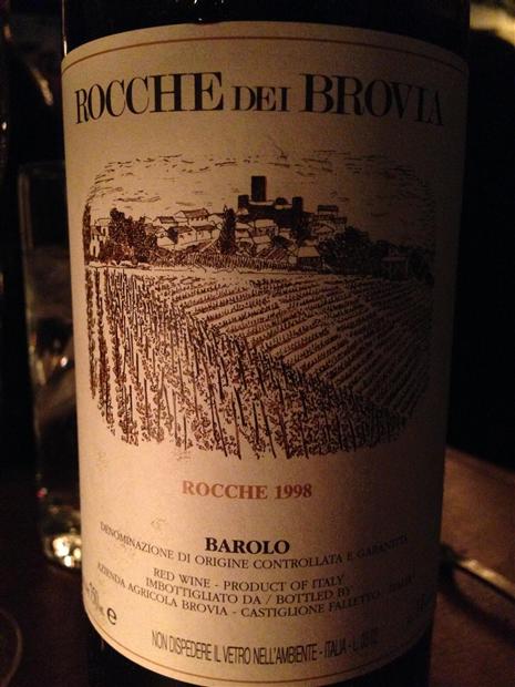 1998 Fratelli Brovia Barolo Rocche dei Brovia, Italy, Piedmont, Langhe ...