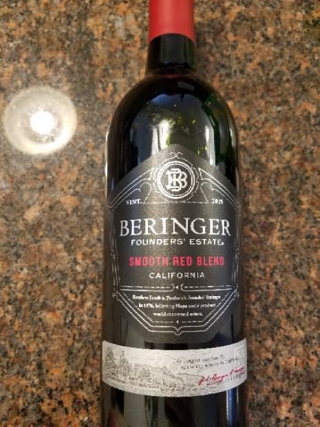 2015 Beringer Vineyards Founders' Estate Smooth Red Wine, USA ...