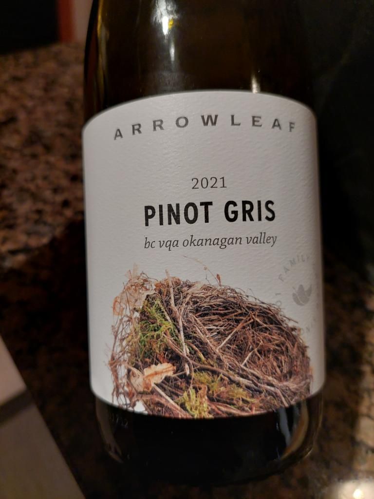 2020 Arrowleaf Cellars Pinot Gris, Canada, British Columbia, Okanagan ...