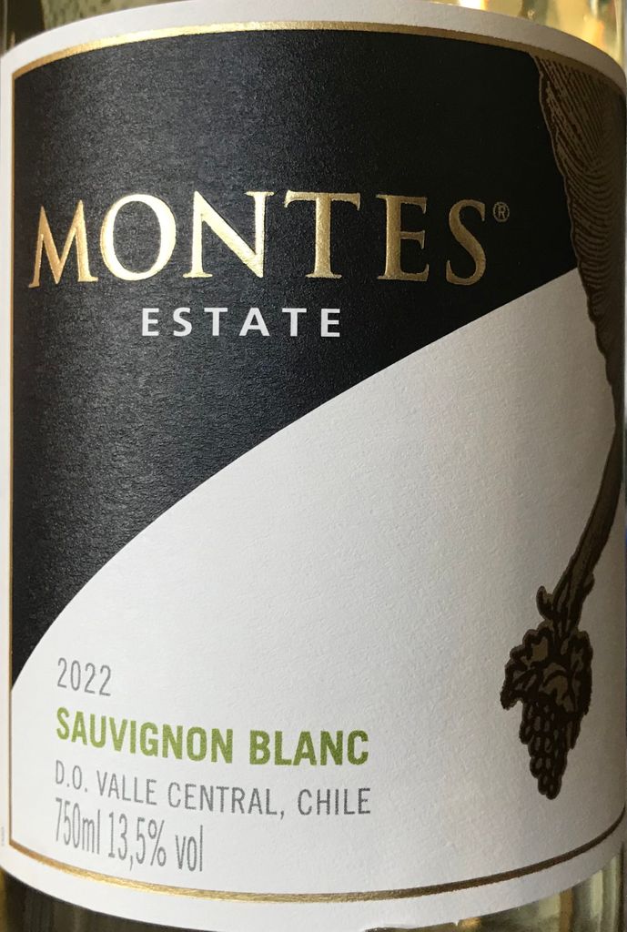 2022 Montes Sauvignon Blanc Estate Central Valley, Chile, Central ...