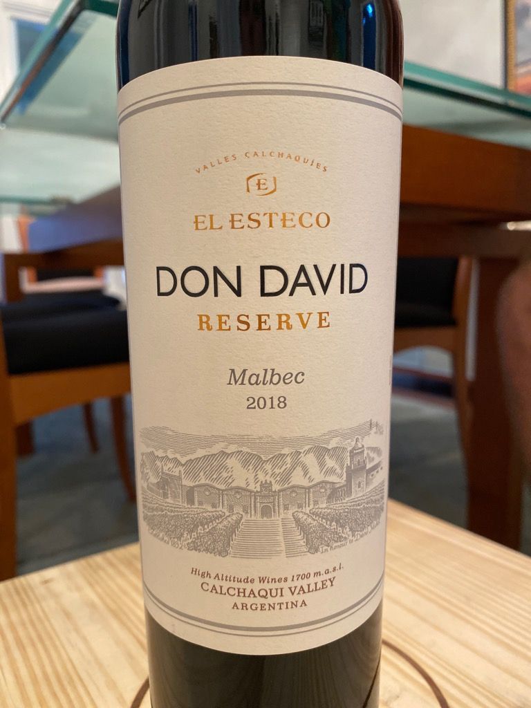 2018 Bodega El Esteco Malbec Don David Reserve, Argentina, Valles ...