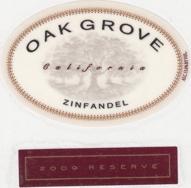 2010 Oak Grove Zinfandel Reserve, USA, California, Central Coast ...