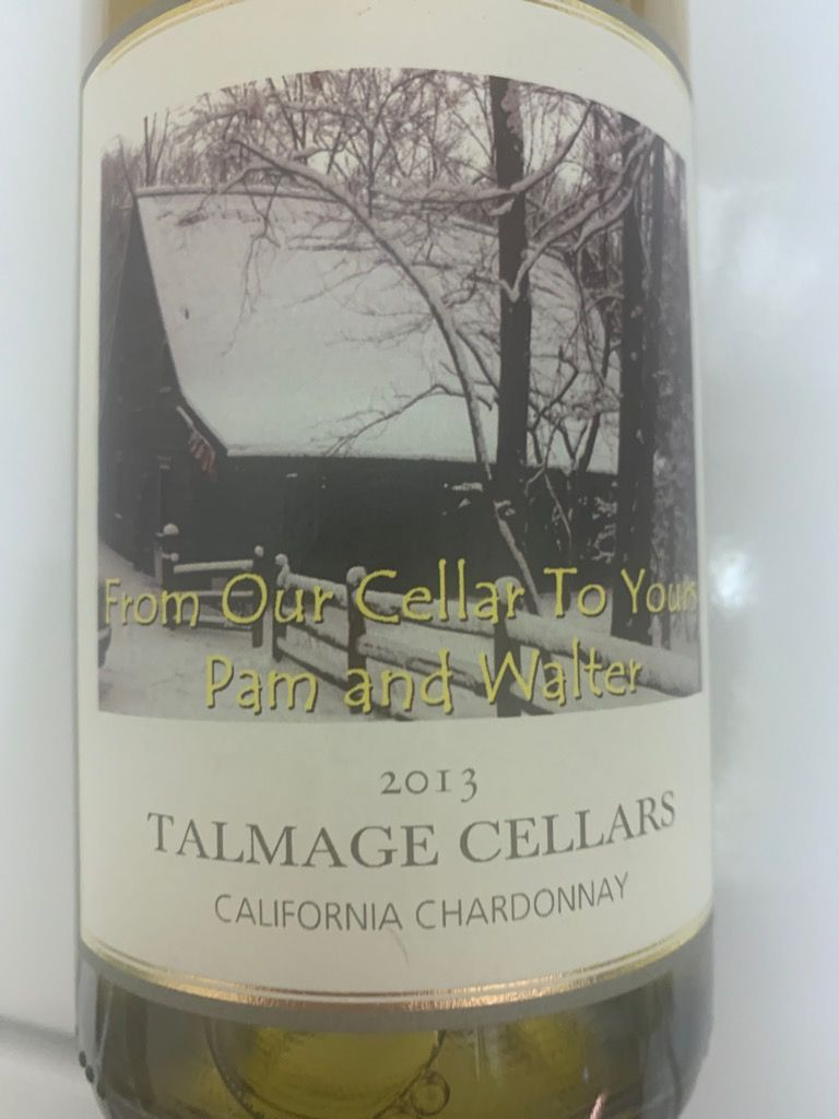 2013 Talmage Cellars Chardonnay, USA, California, Central Coast ...