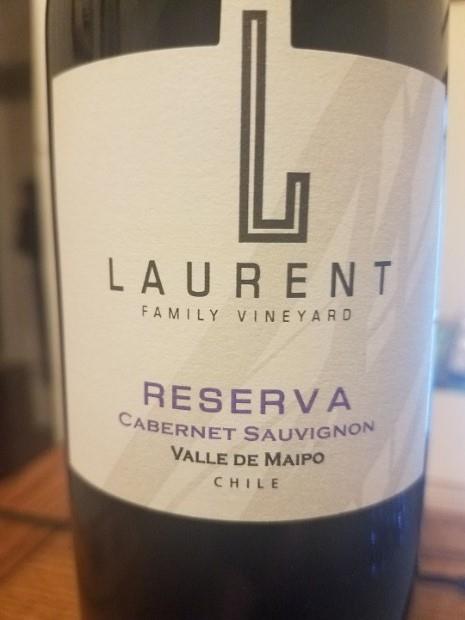 2015 Viña Laurent Cabernet Sauvignon Reserva, Chile, Maipo Valley ...