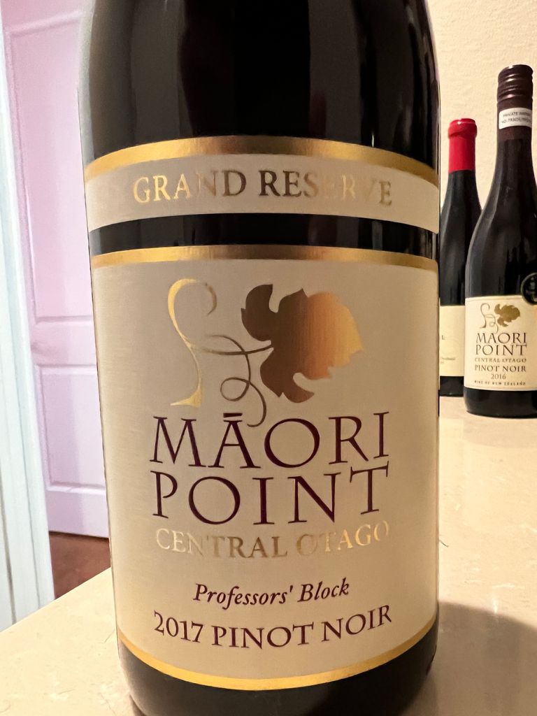 2018 Maori Point Pinot Noir Professors' Block, Grand Reserve, New ...