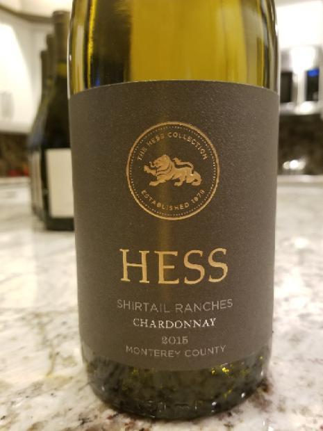 2015 The Hess Collection Chardonnay Hess Shirtail Creek, USA ...