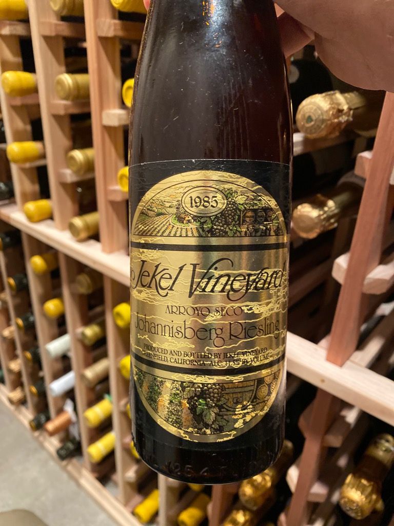 1988 Jekel Vineyards Johannisberg Riesling, USA, California, Central ...