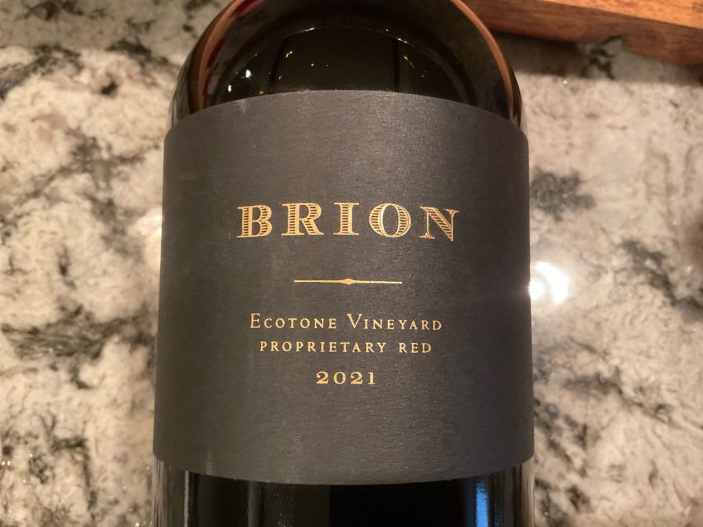 2022 Brion Ecotone Vineyard, USA, California, Napa Valley - CellarTracker