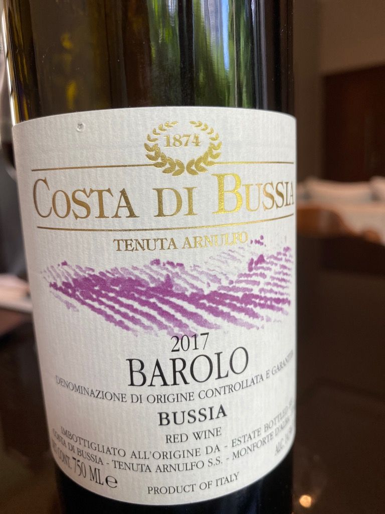 2017 Tenuta Arnulfo Costa di Bussia Barolo Bussia, Italy, Piedmont ...