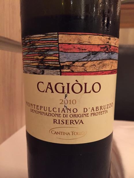 2010 Cantina Tollo Montepulciano d'Abruzzo Cagiòlo Riserva, Italy ...