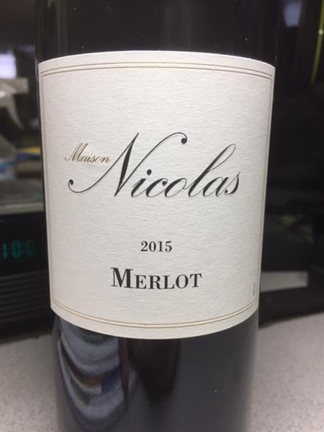 Maison Nicolas Merlot 2017 | Ventana Blog