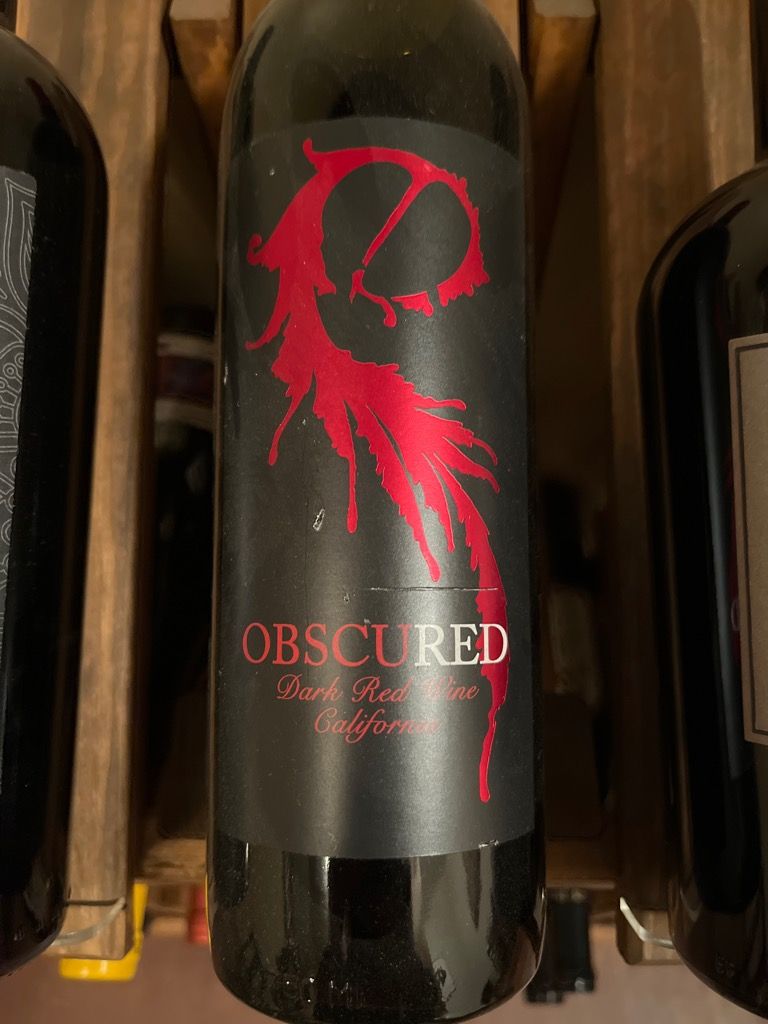 2018 Obscured Winery Red Wine, USA, California - CellarTracker