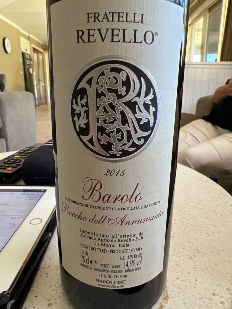 2018 Fratelli Revello Barolo Rocche dell'Annunziata, Italy, Piedmont ...