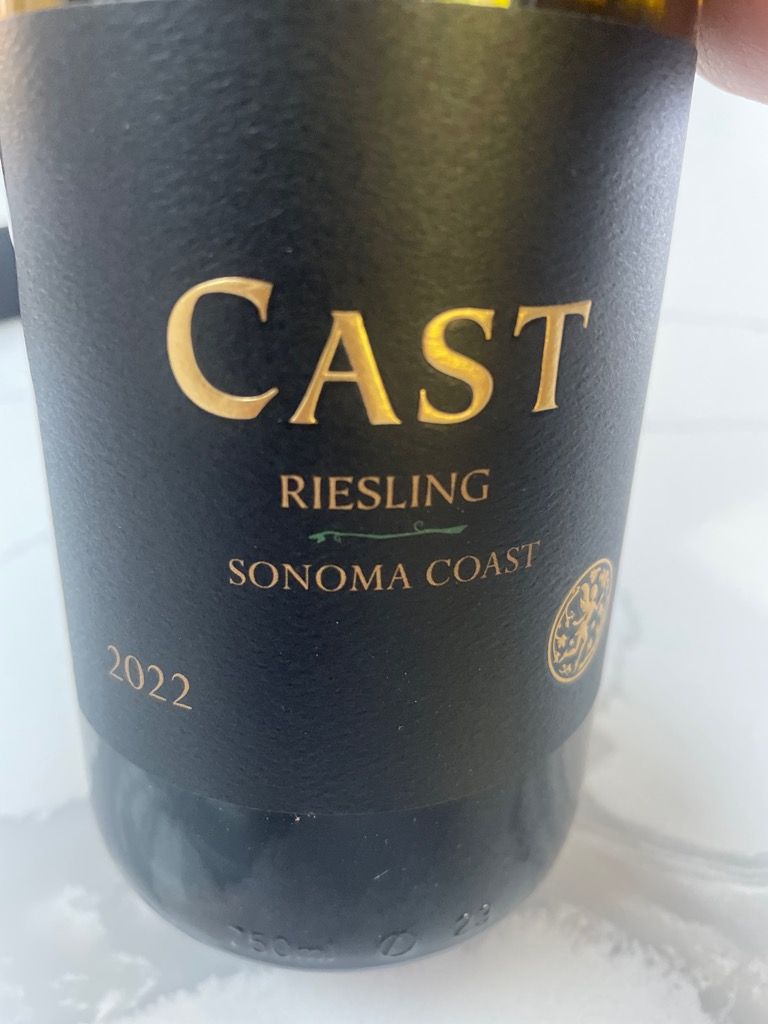 2022 Cast Wines Riesling, USA, California, Sonoma County, Sonoma Coast ...