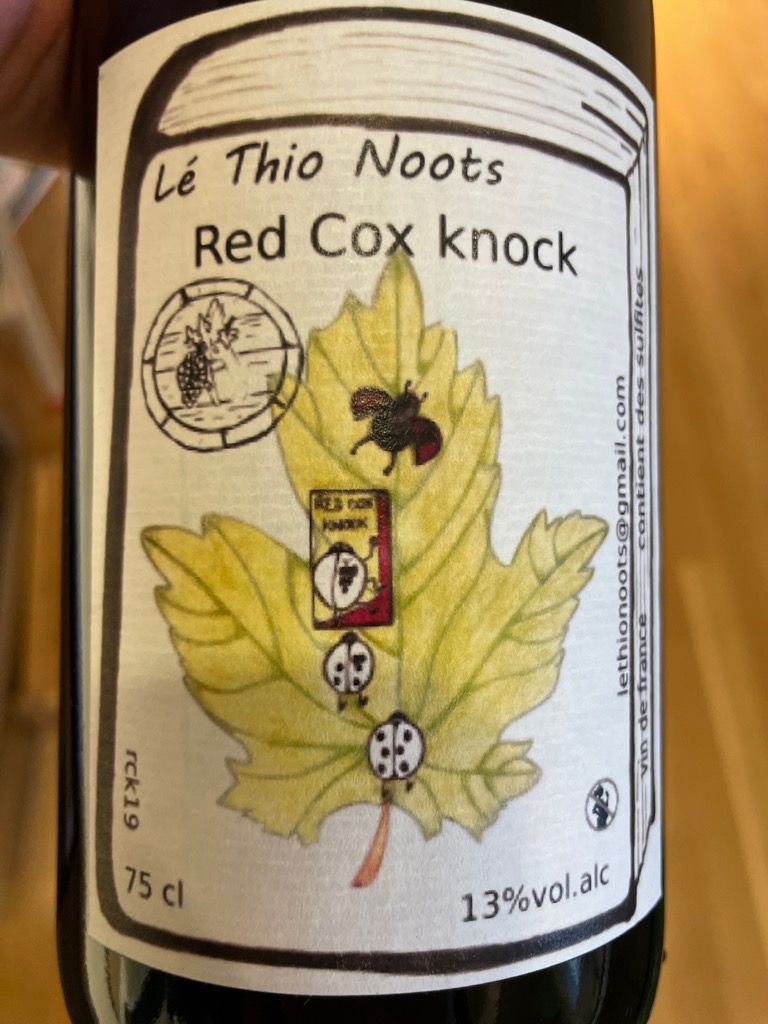 2020 Lé Thio Noots (Romain Verger) Vin de France Red Cox Knock, France ...