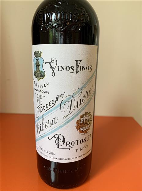 2016 Bodegas Protos Ribera del Duero Protos 27, Spain, Castilla y León ...