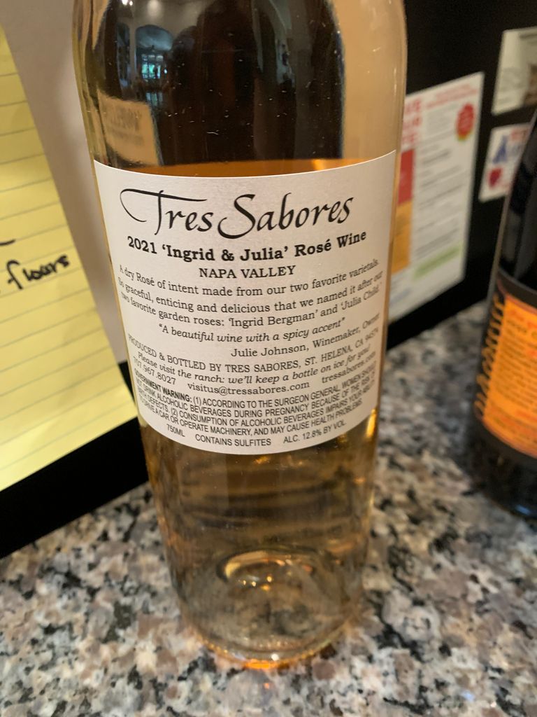 2021 Tres Sabores Ingrid & Julia Rosé, USA, California, Napa Valley ...