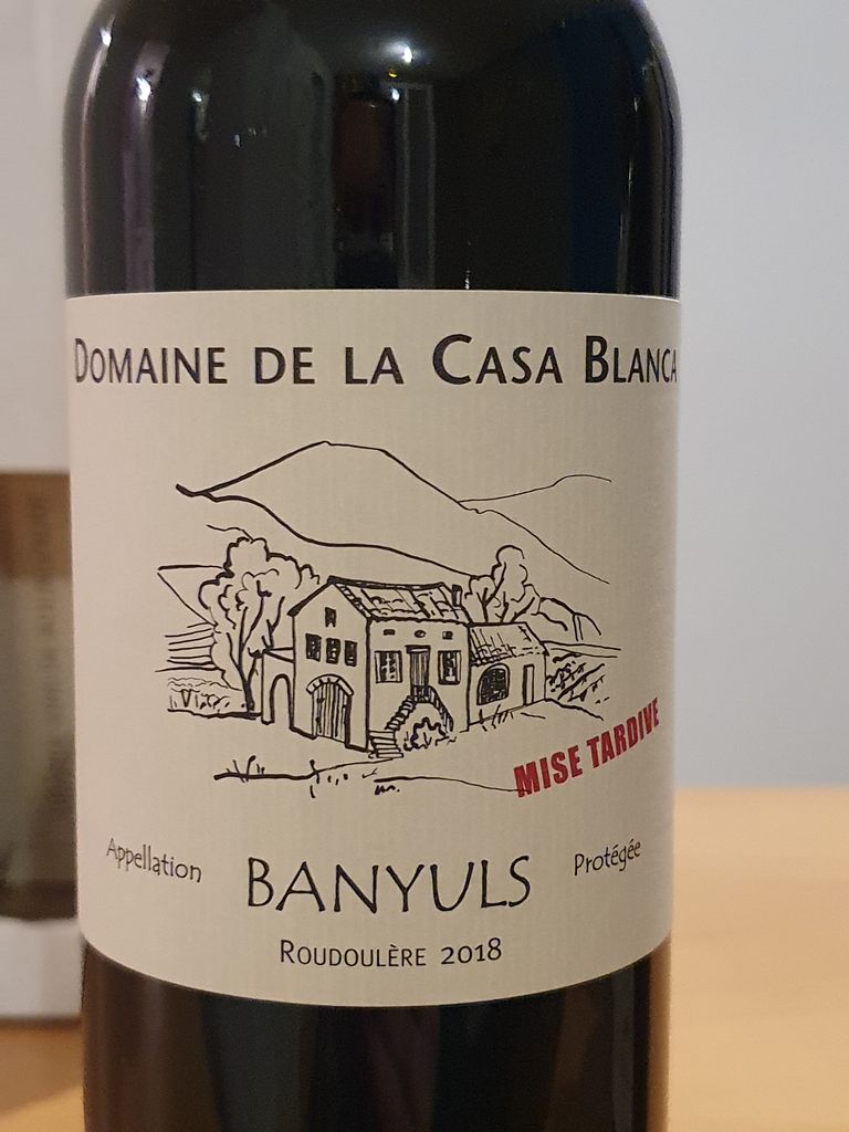 2018 Domaine de la Casa Blanca Banyuls Roudoulère Mise Tardive, France ...