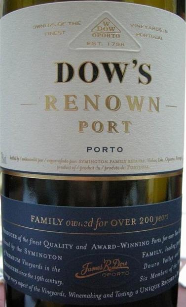 NV Dow Porto Dow's Renown Port, Portugal, Douro, Porto - CellarTracker