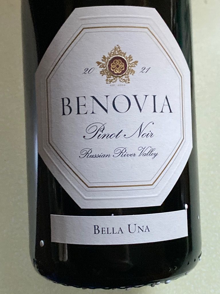 2021 Benovia Pinot Noir Bella Una, USA, California, Sonoma County ...