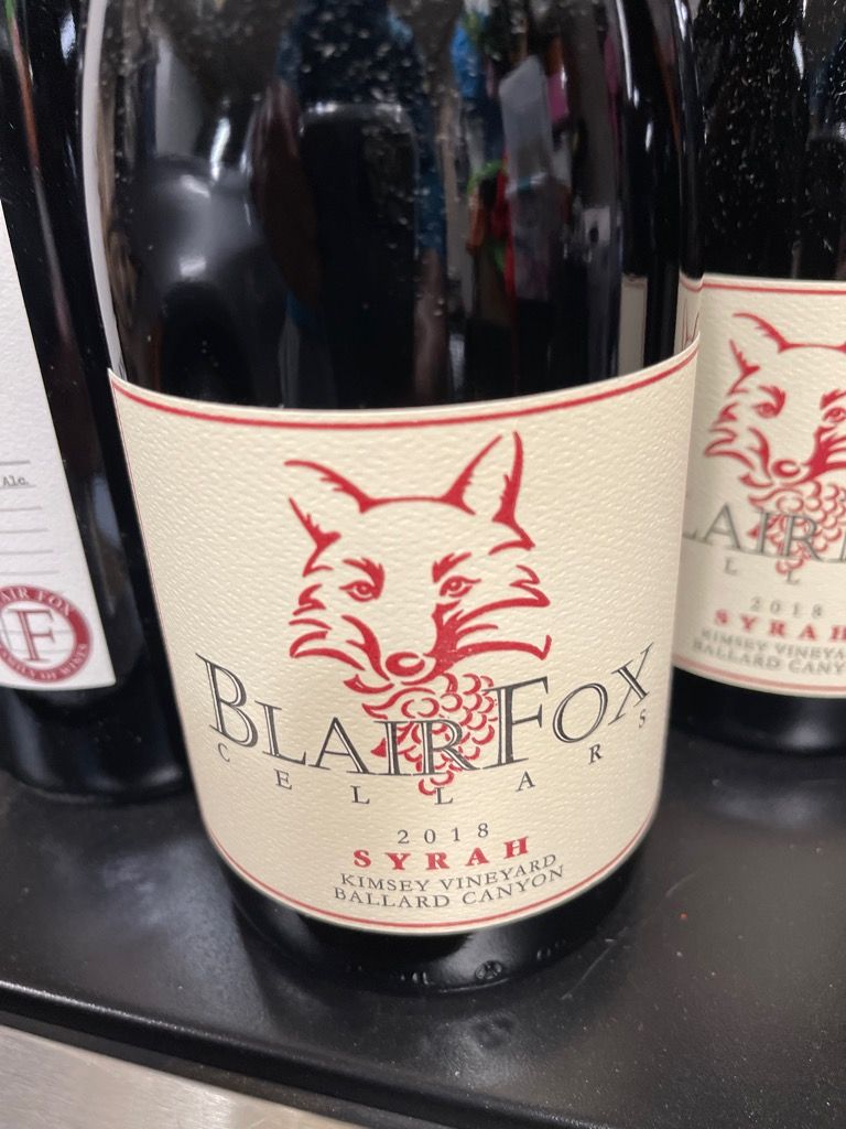 2018 Blair Fox Syrah Kimsey Vineyard, USA, California, Central Coast ...