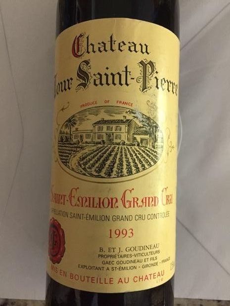 1995 Château Tour Saint-Pierre, France, Bordeaux, Libournais, St. Émilion Grand Cru - CellarTracker