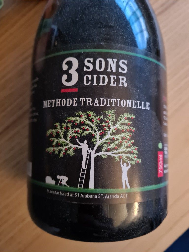 2019 Three Sons Cider Méthode Traditionelle, Australia - CellarTracker