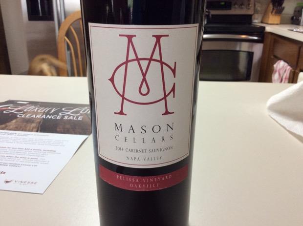 2014 Mason Cellars Cabernet Sauvignon Pelissa Vineyard Mason Cellars ...