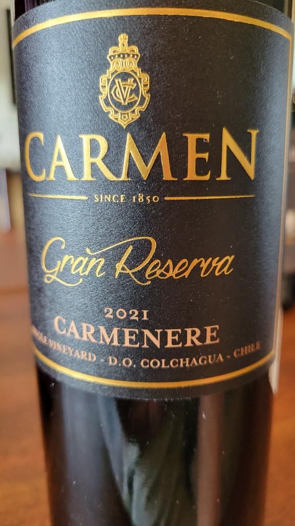 2021 Carmen Carménère Gran Reserva, Chile, Rapel Valley, Colchagua Valley - CellarTracker